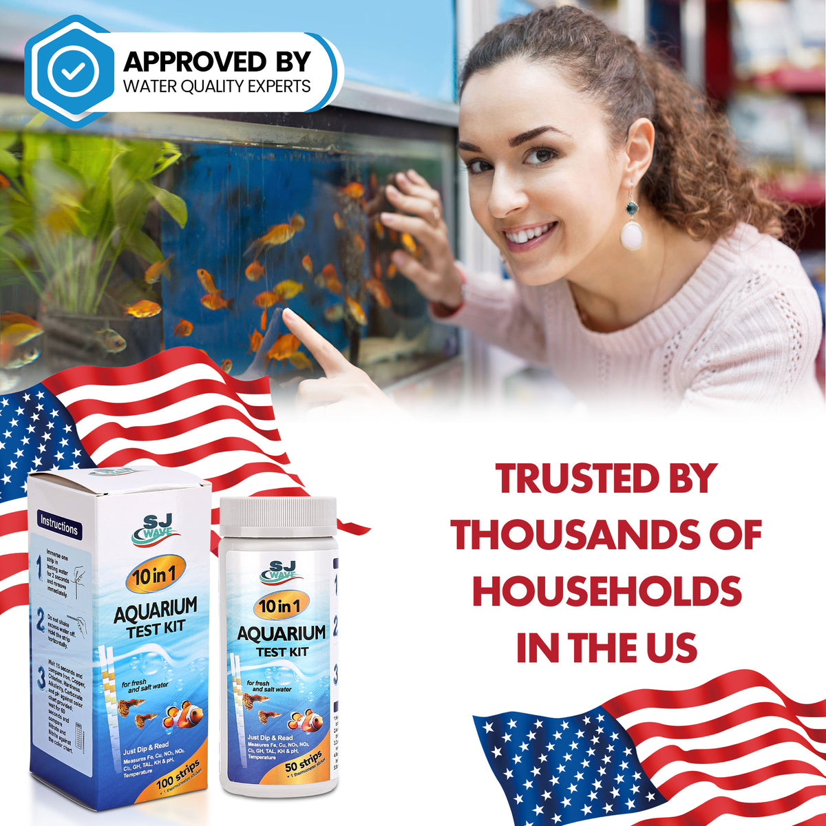 Aquarium Test Strips – 10 in 1 Fish Tank Water Testing Kit & eBook - 1 ...